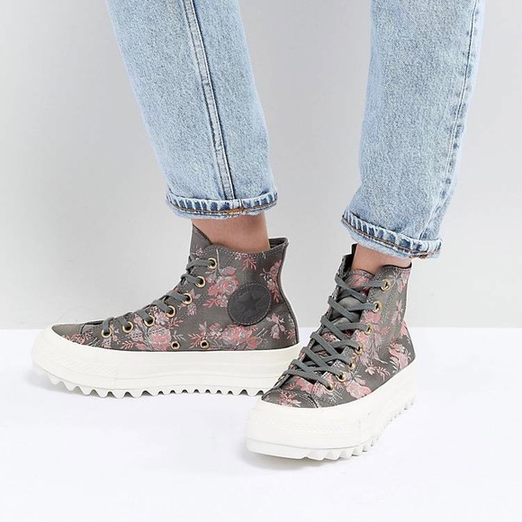 Converse | Shoes | Converse Ctas Lift Ripple Hi River Rockfloralegret ...